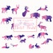 Gold SAFARI Animal Silhouette, Digital Download Watercolor Clip Art ...