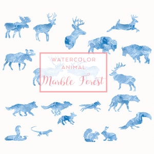 Gold SAFARI Animal Silhouette Digital Download Watercolor - Etsy