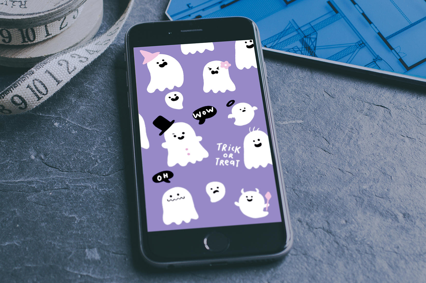 Halloween Ghosts Clip Art KAWAII Clip Art Digital Download - Etsy