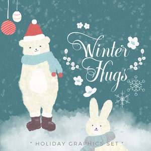 Digital Download Holiday Clip Art, Winter Clip Art, Winter Overlay ...