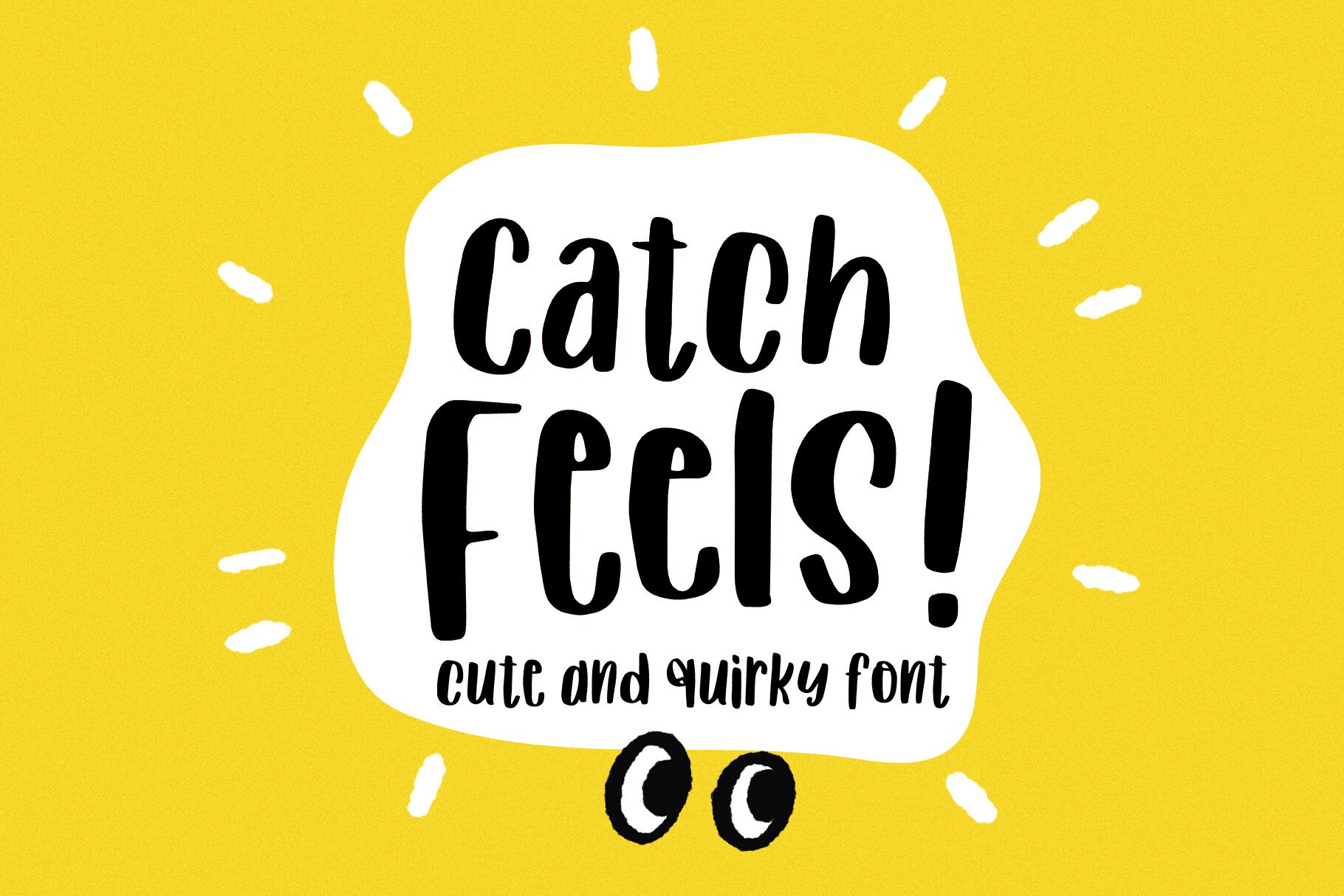 Catch Feels Font Hand Lettered Font Artistic Typography Fun | Etsy