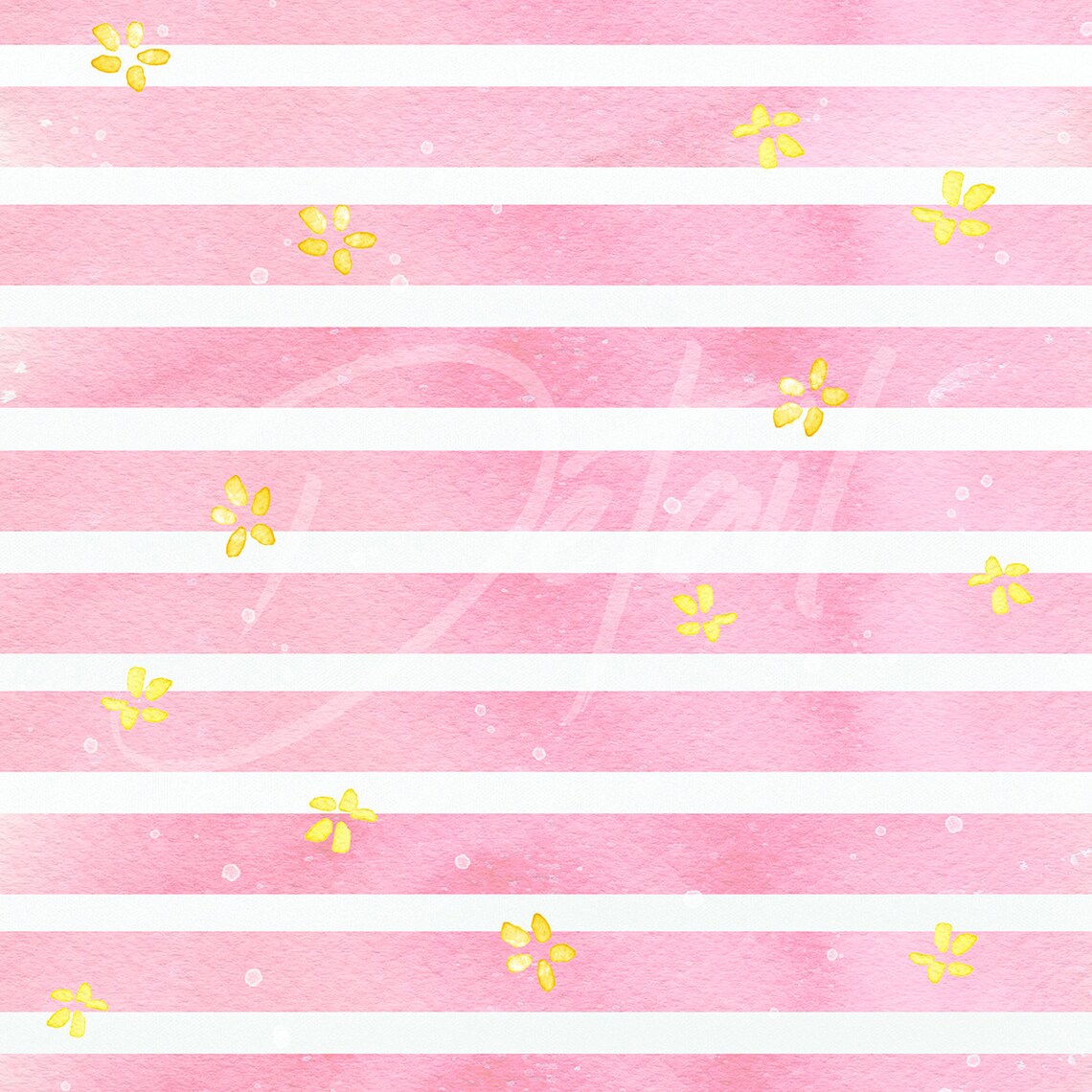 Watercolor Stripe Texture, Flower Digital Paper, Watercolor Stripe ...