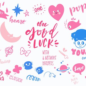 Good Luck Sticker Clip Art 80s and 90s Retro Pop Clip Art - Etsy