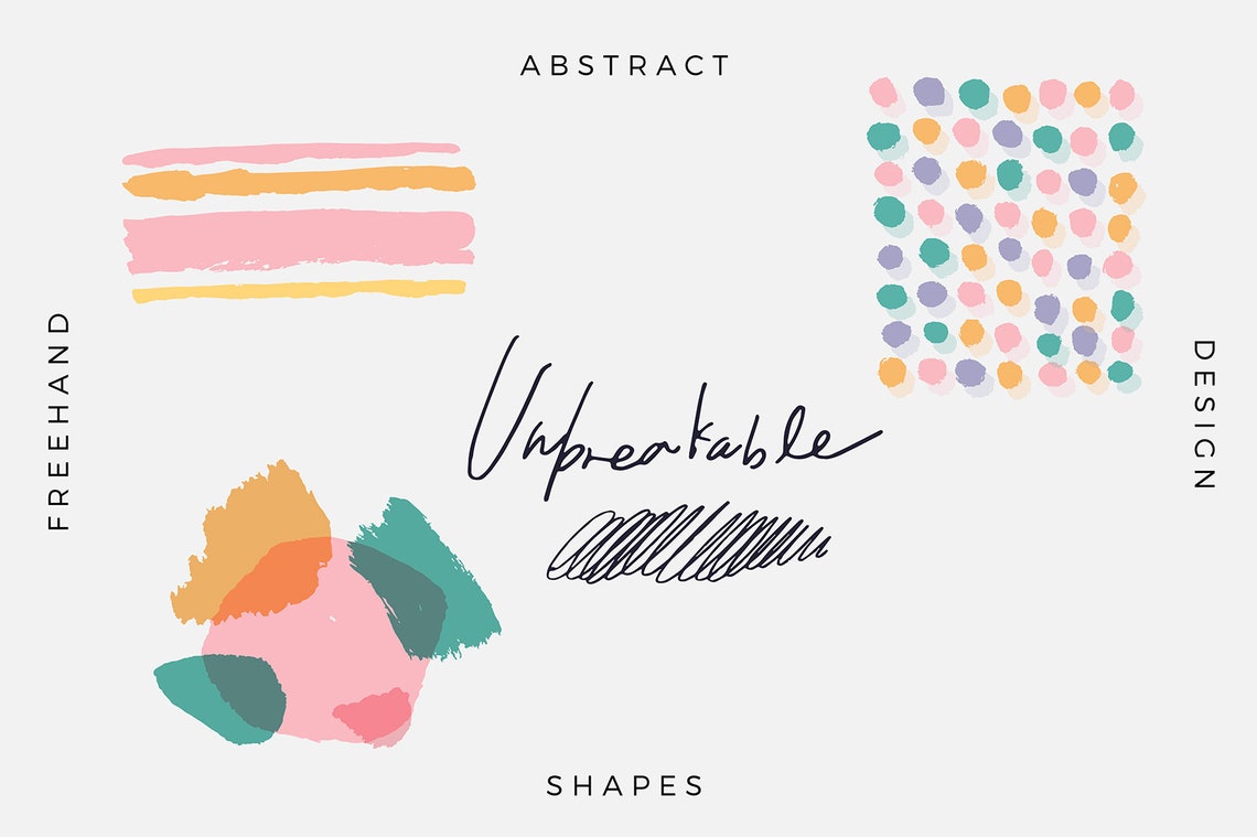 Unbreakable Abstract Pattern Set Clip Art Digital Download - Etsy