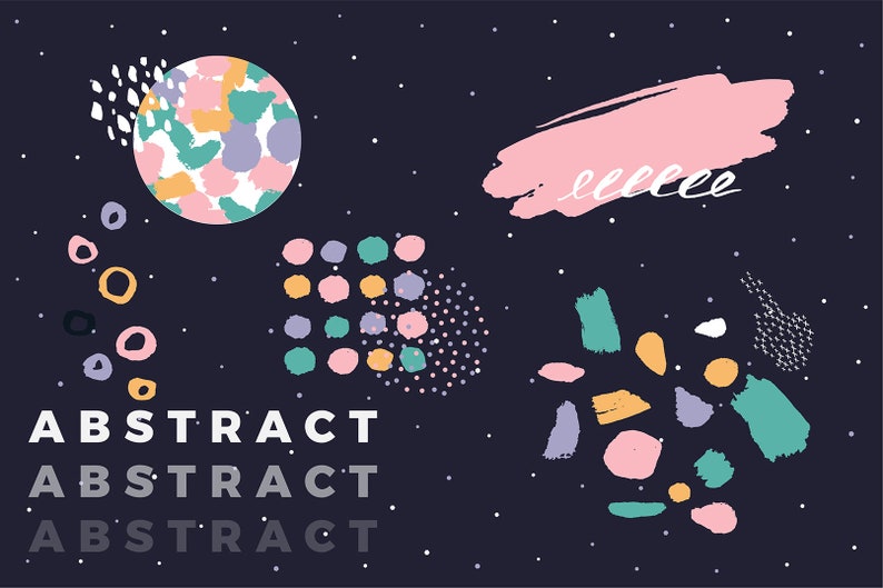 Unbreakable Abstract Pattern Set Clip Art Digital Download - Etsy