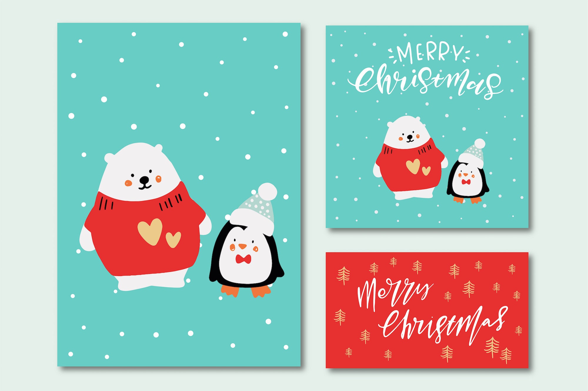 Merry Christmas Characters Christmas Clip Art Hand - Etsy