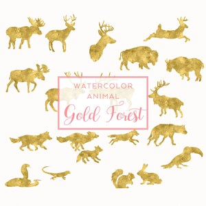 Safari Animal Silhouette Gold | Clip Art, Animal Silhouette, Gold Foil ...