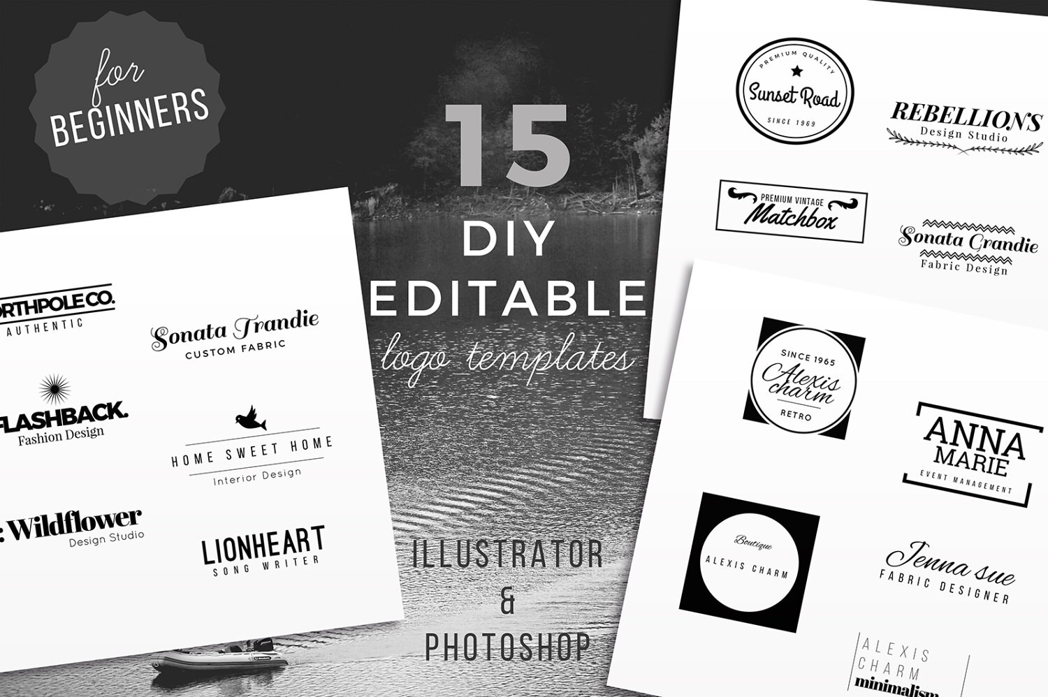 15 DIY Logo Template, Instant Download Logo, Premade Photography Logo ...