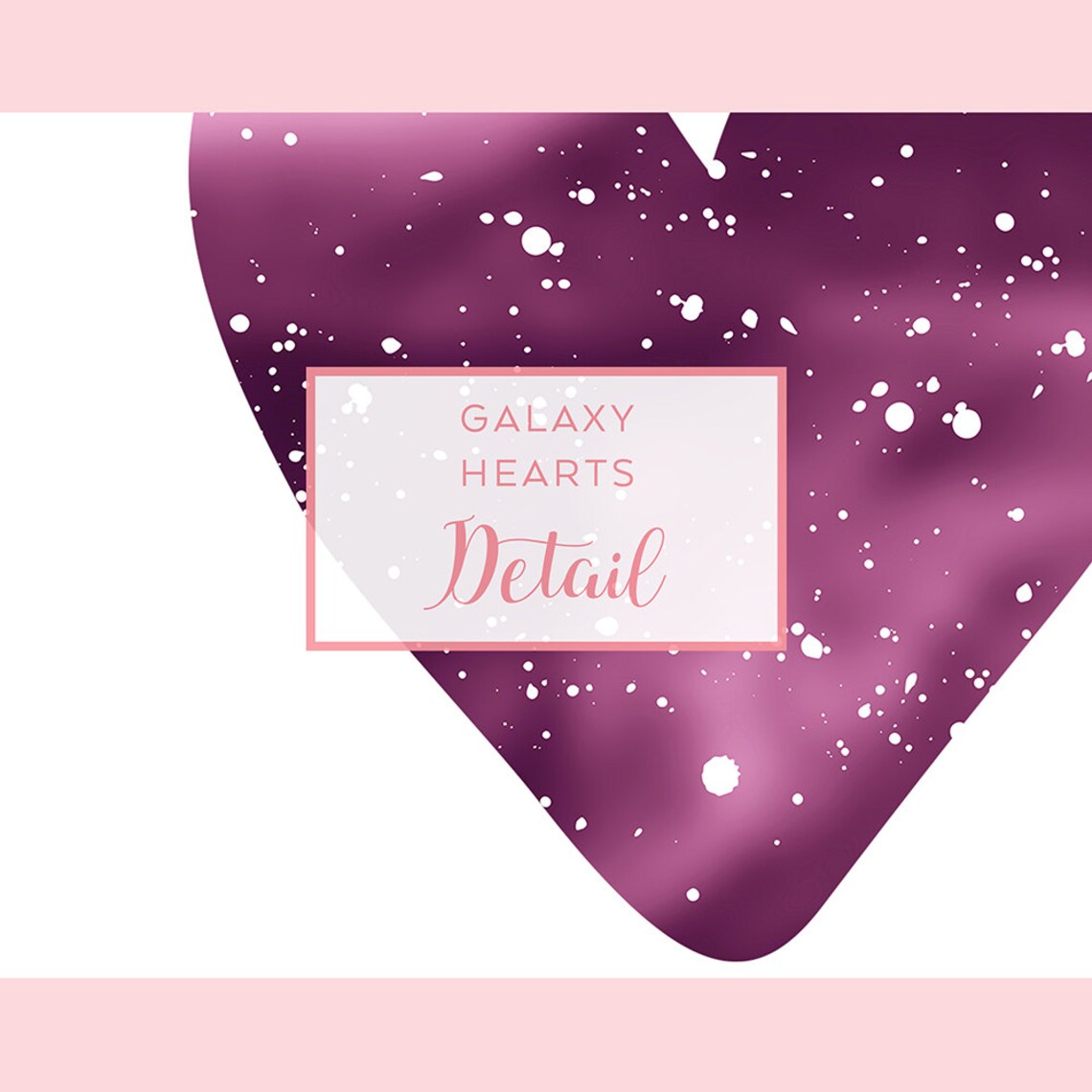 Galaxy Hearts Watercolor Clip Art Digital Download | Etsy