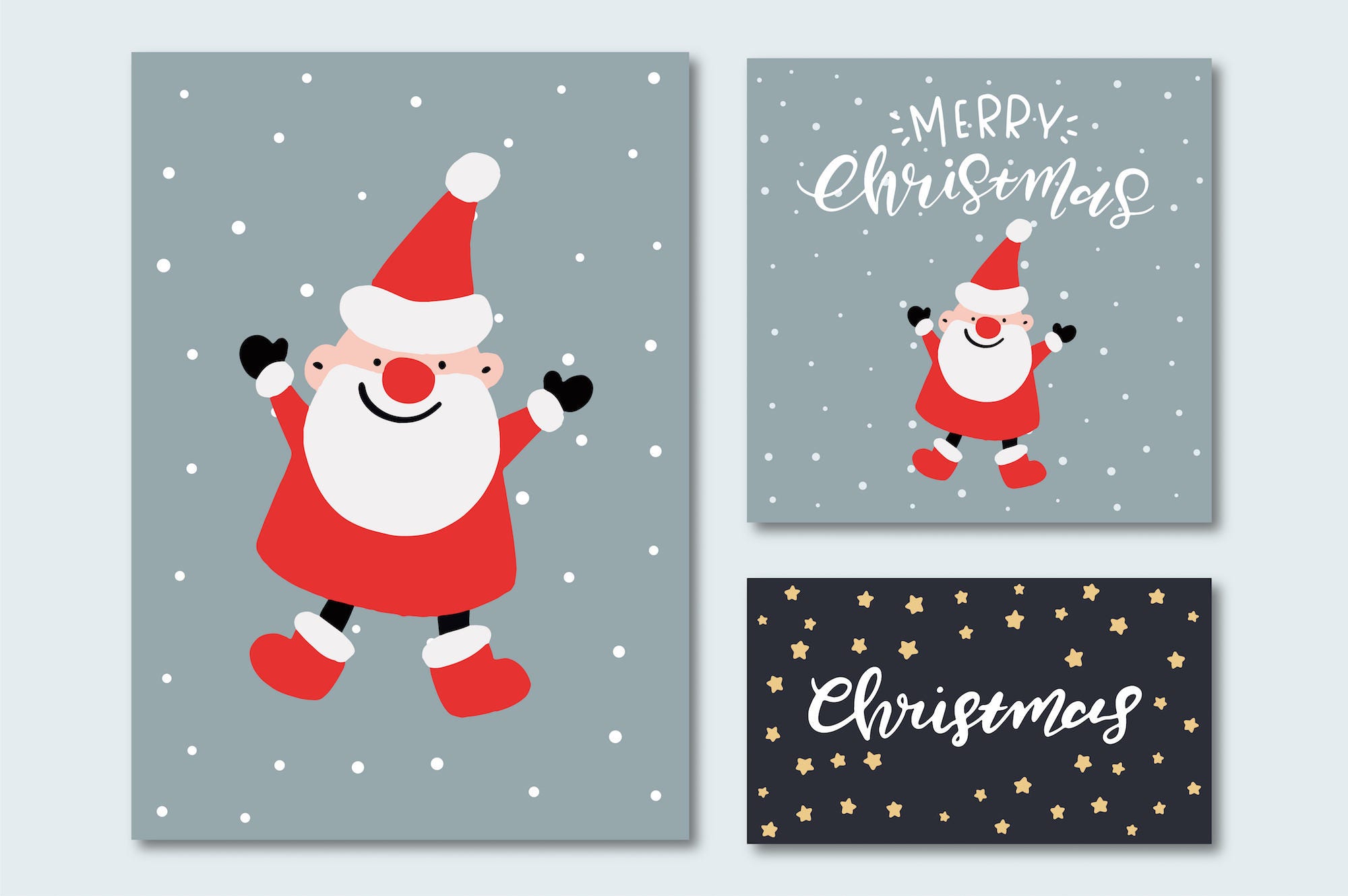 Merry Christmas Characters Christmas Clip Art Hand - Etsy