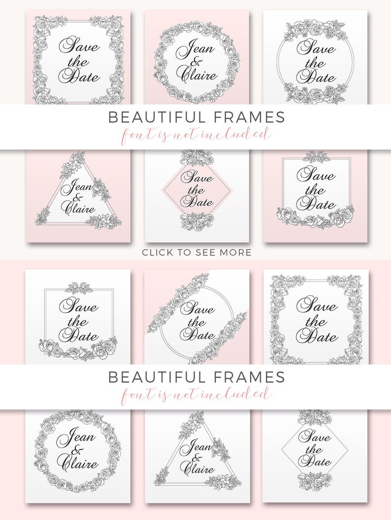 Ink Roses Rose Clip Art Floral Illustration Hand Drawn - Etsy