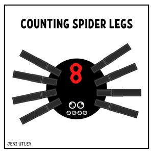 Counting Spider Legs Activity for Preschoolers - Etsy