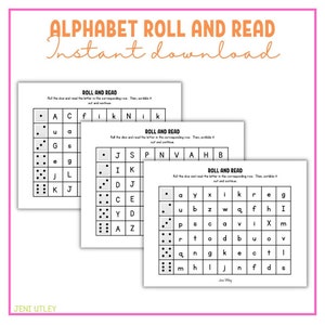 Roll and Read Alphabet Game | Dice Game | Alphabet Game | Preschool ...