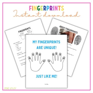 Fingerprints Activity for Preschoolers - Etsy