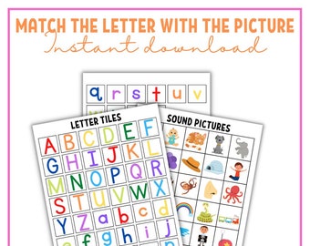 Printable Alphabet Game Beginning Sounds Letter Recognition - Etsy