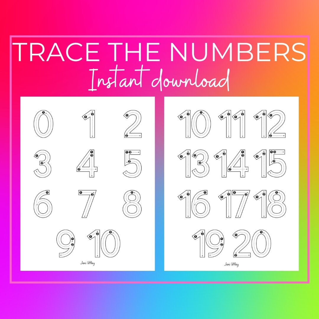 Trace the Numbers | Number Tracing | Number Practice | Numbers ...