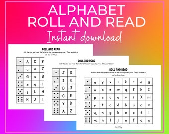 Roll and Read Alphabet Game Dice Game Alphabet Game - Etsy