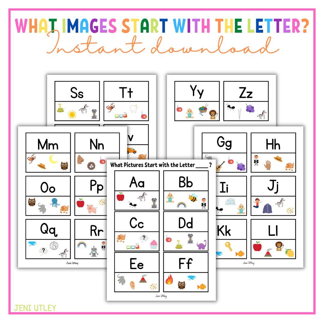 Alphabet Sounds Matching Activity | Preschool Learning (digital ...