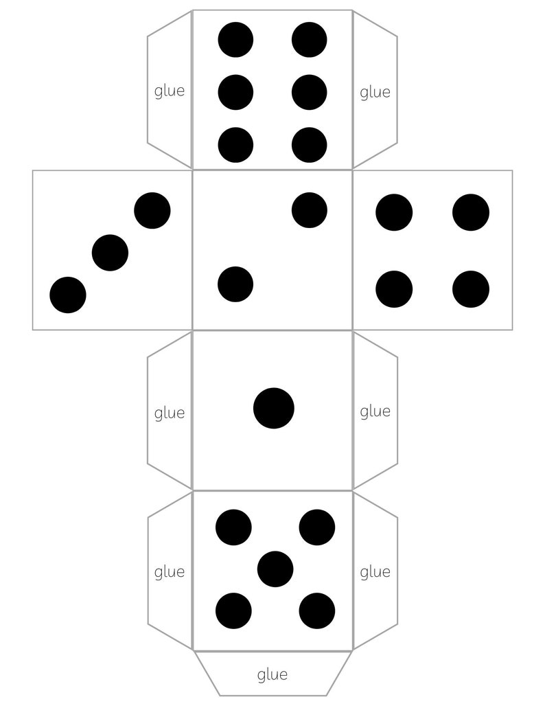 Printable Dice | Counting and Math | Learning Game | for Kids ...