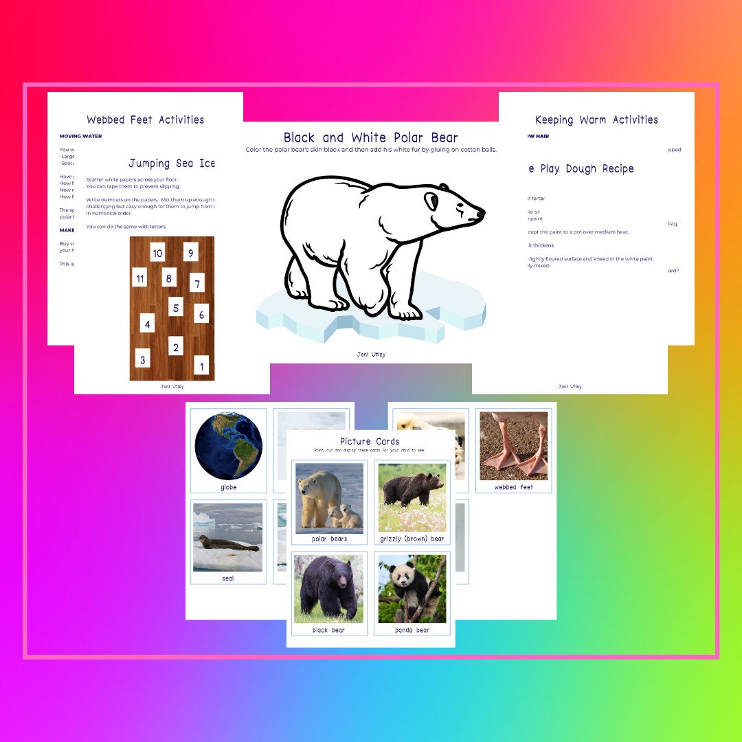 Polar Bear Unit Study | Preschool Curriculum | Preschool Activities - Etsy
