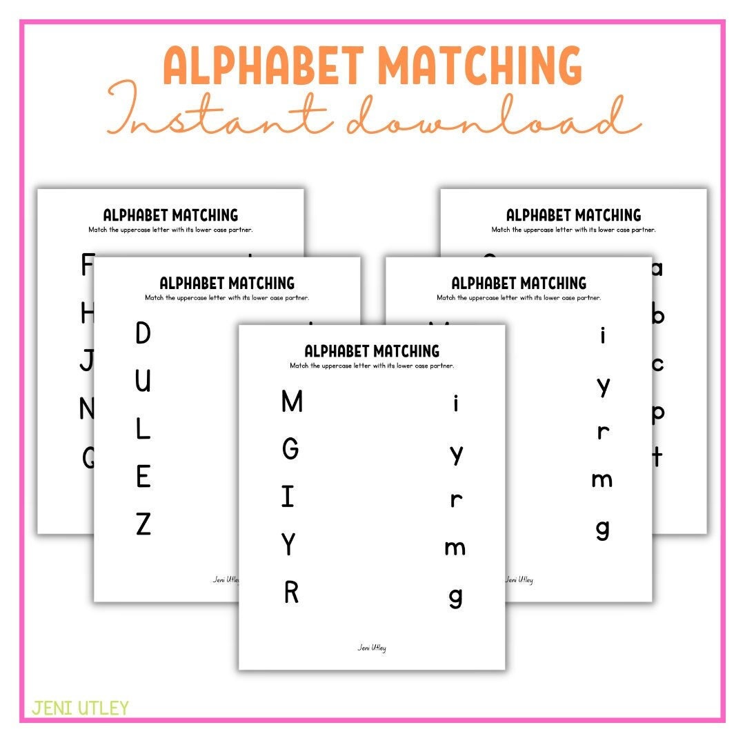 Uppercase and Lowercase Alphabet Matching Alphabet Matching Capital ...
