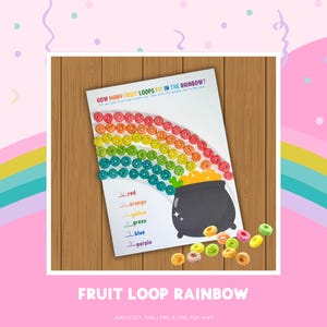 Fruit Loop Rainbow Counting Activity | Preschool Math, Color Sorting ...