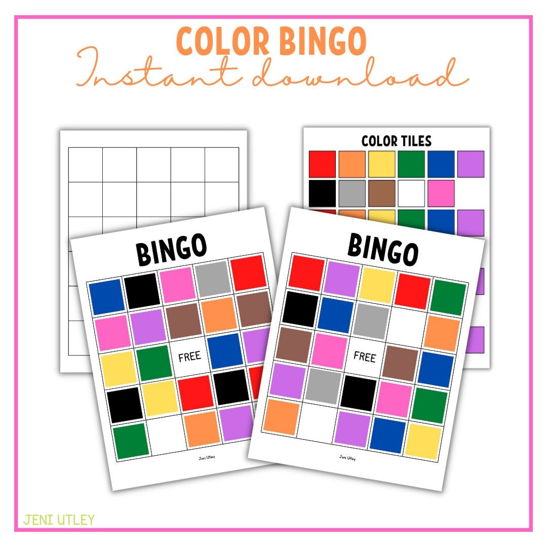 Color Bingo for Preschoolers - Etsy