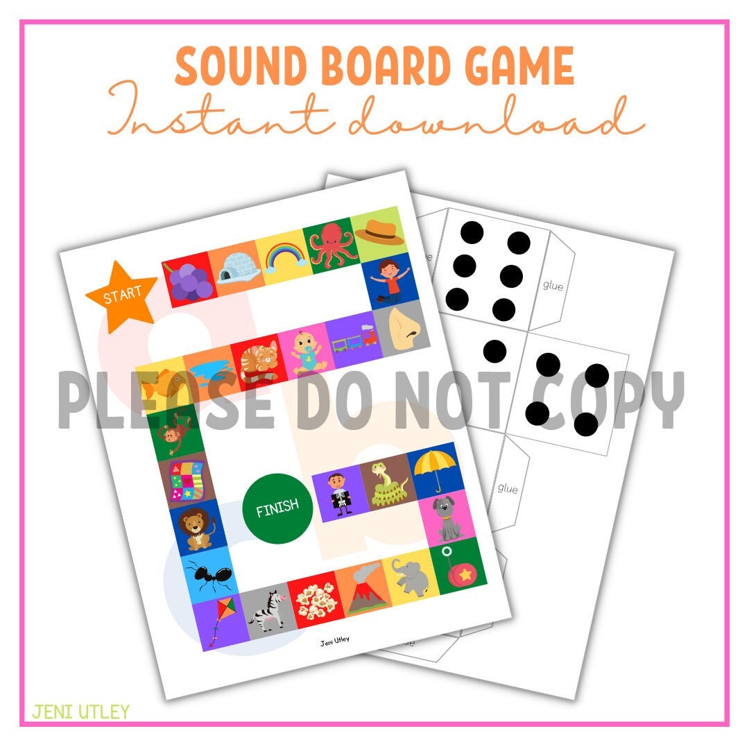 Sound Board Game for Preschoolers - Etsy