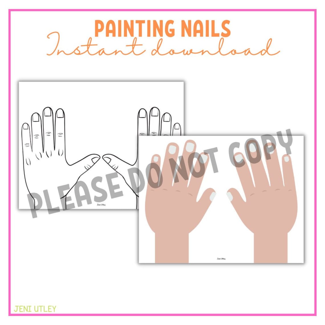 Nail Painting Activity | Printable | Toddler Activity | Preschool ...