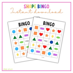 Shape Bingo Game | Fun Learning Activity for Preschool - Etsy