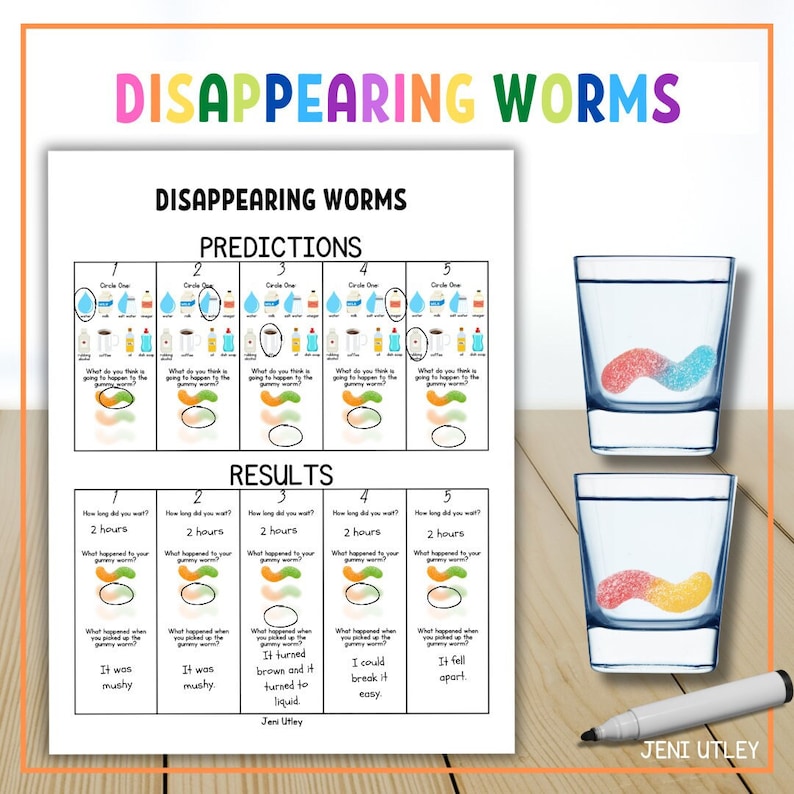 Disappearing Worms | Predictions and Results | Hands-on Science ...