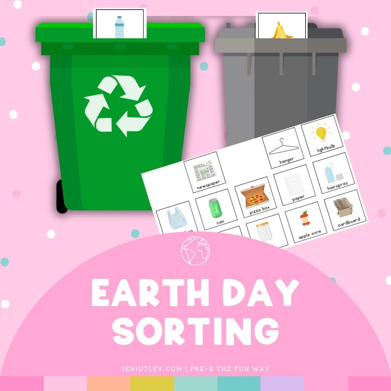 Earth Day Sorting Activity | Recycle Vs. Trash Printable for Preschool ...