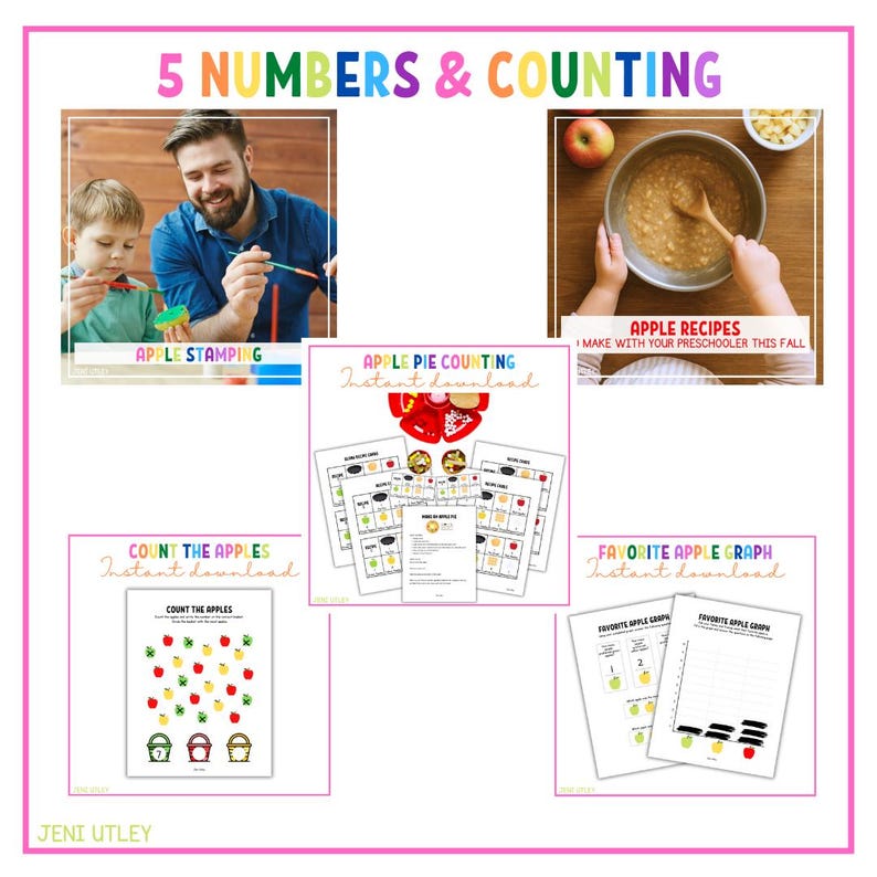 Apple Unit Study for Preschool | Fall Activities, Apple Worksheets ...