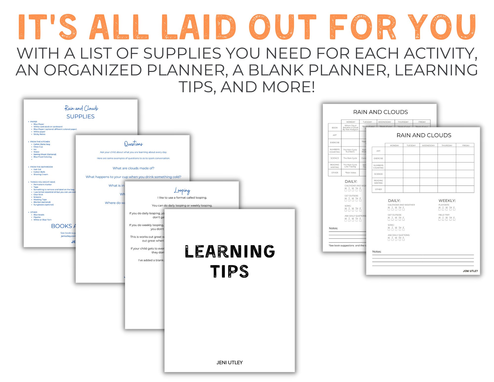 Rain and Clouds Learning | Rain | Clouds | Learning Activities | Hands ...