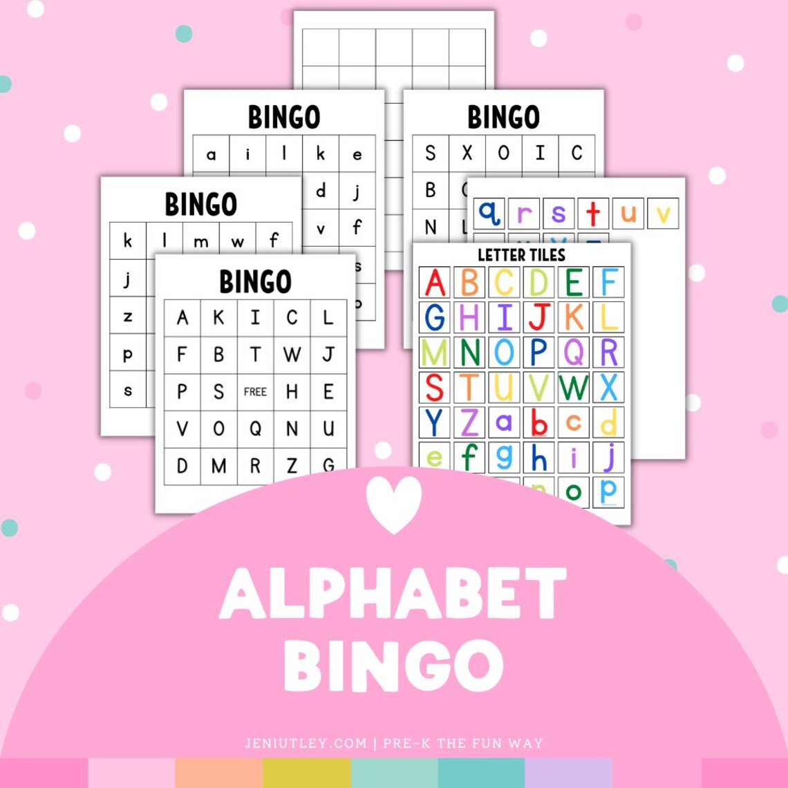 Alphabet Bingo - A Fun Way to Learn Uppercase and Lowercase Letters - Etsy