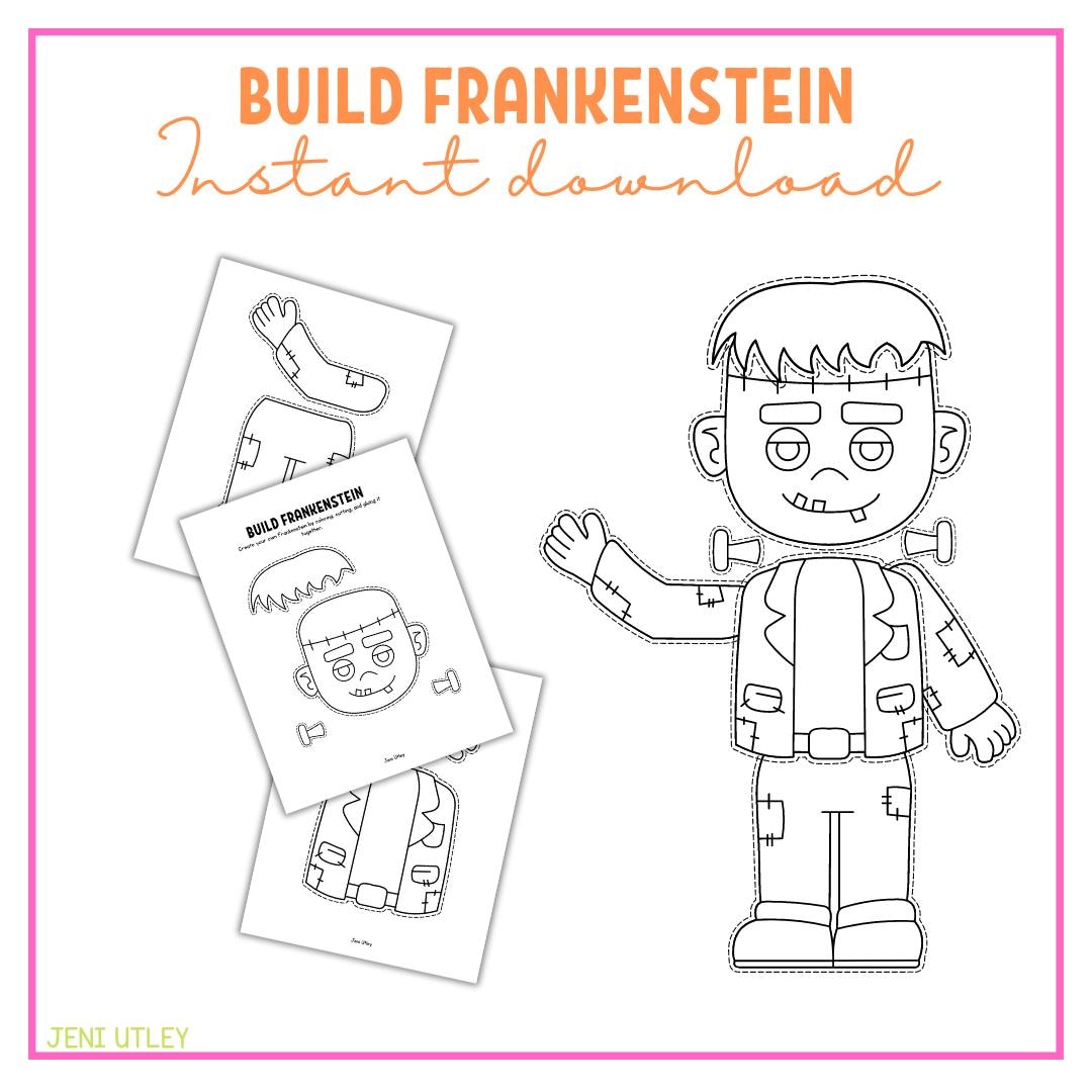 Build Frankenstein | Halloween Craft - Etsy