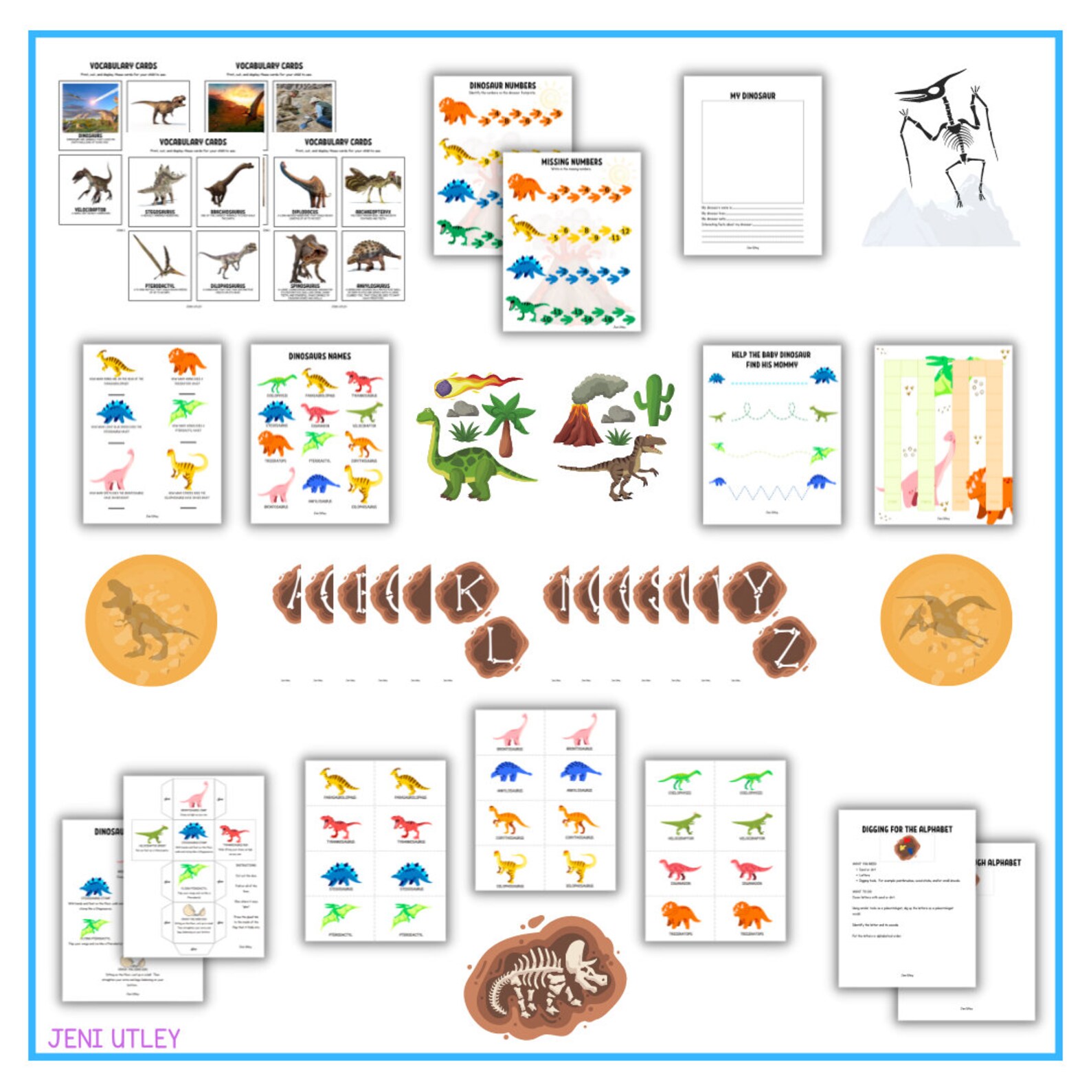 Dinosaur Unit Study for Preschoolers - Etsy