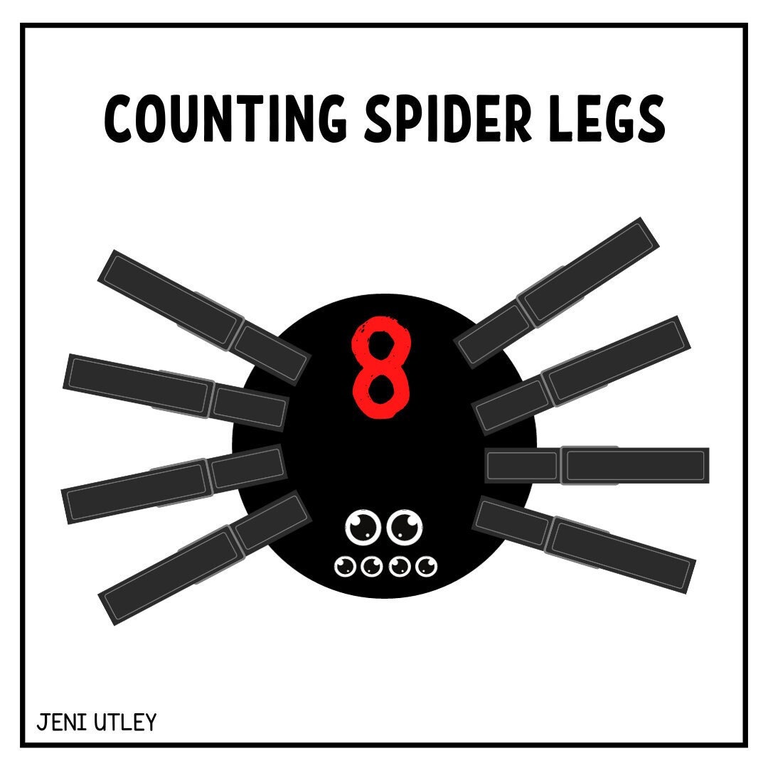 Counting Spider Legs Activity for Preschoolers - Etsy