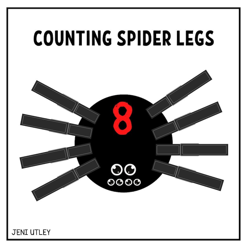 Counting Spider Legs Activity for Preschoolers - Etsy