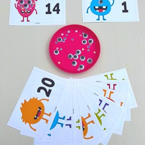 Monster Counting Activity Printable | Preschool Math Game With Googly ...