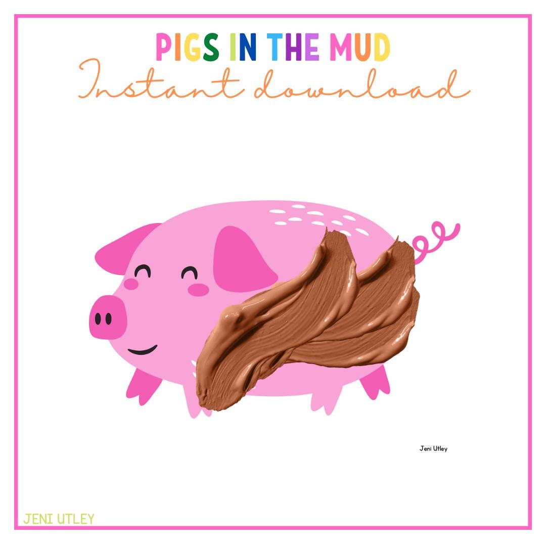 Pig in the Mud | Farm Animals | Hands-on Activity - Etsy