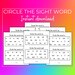 Circle the Sight Words Find the Sight Words Sight Words Practice Sight ...