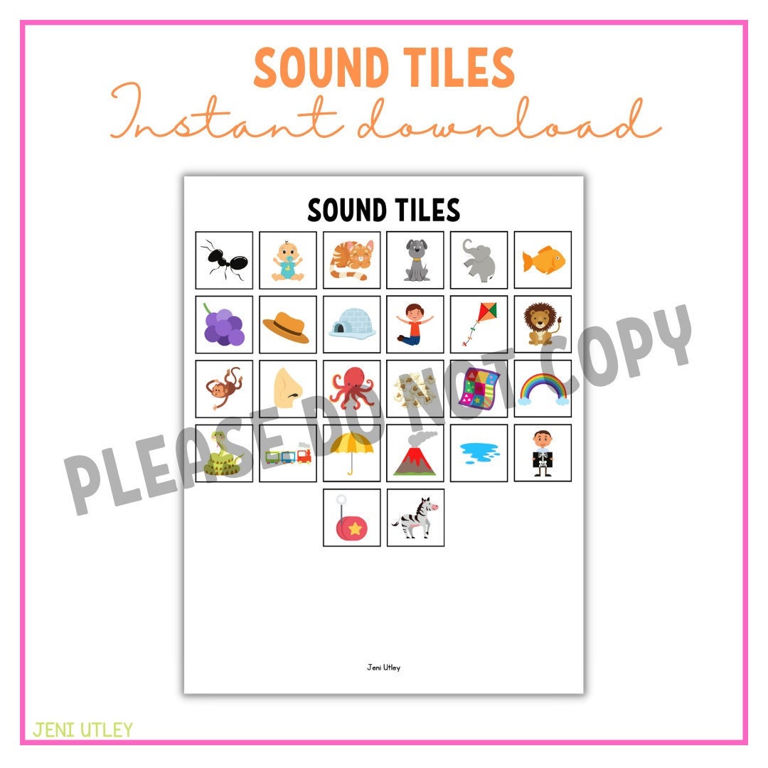 Sound Tiles for Preschool Activities - Etsy