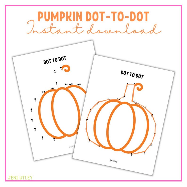 Pumpkin Dot-to-dot | Halloween Numbers and Counting Activity - Etsy