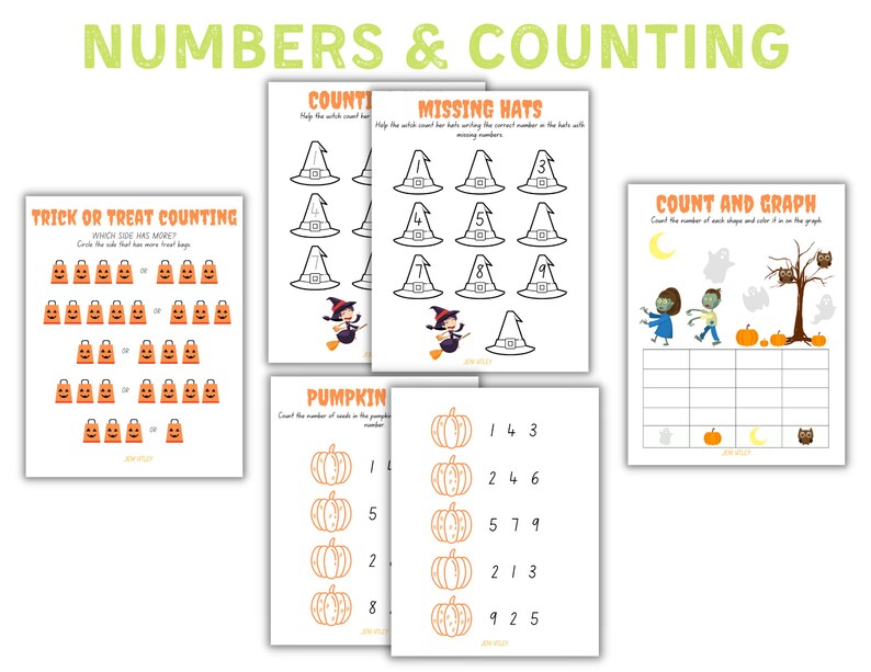 Halloween Learning Bundle Halloween Homeschool Preschool Kindergarten ...