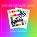 Numbers Board Game for Preschoolers - Etsy