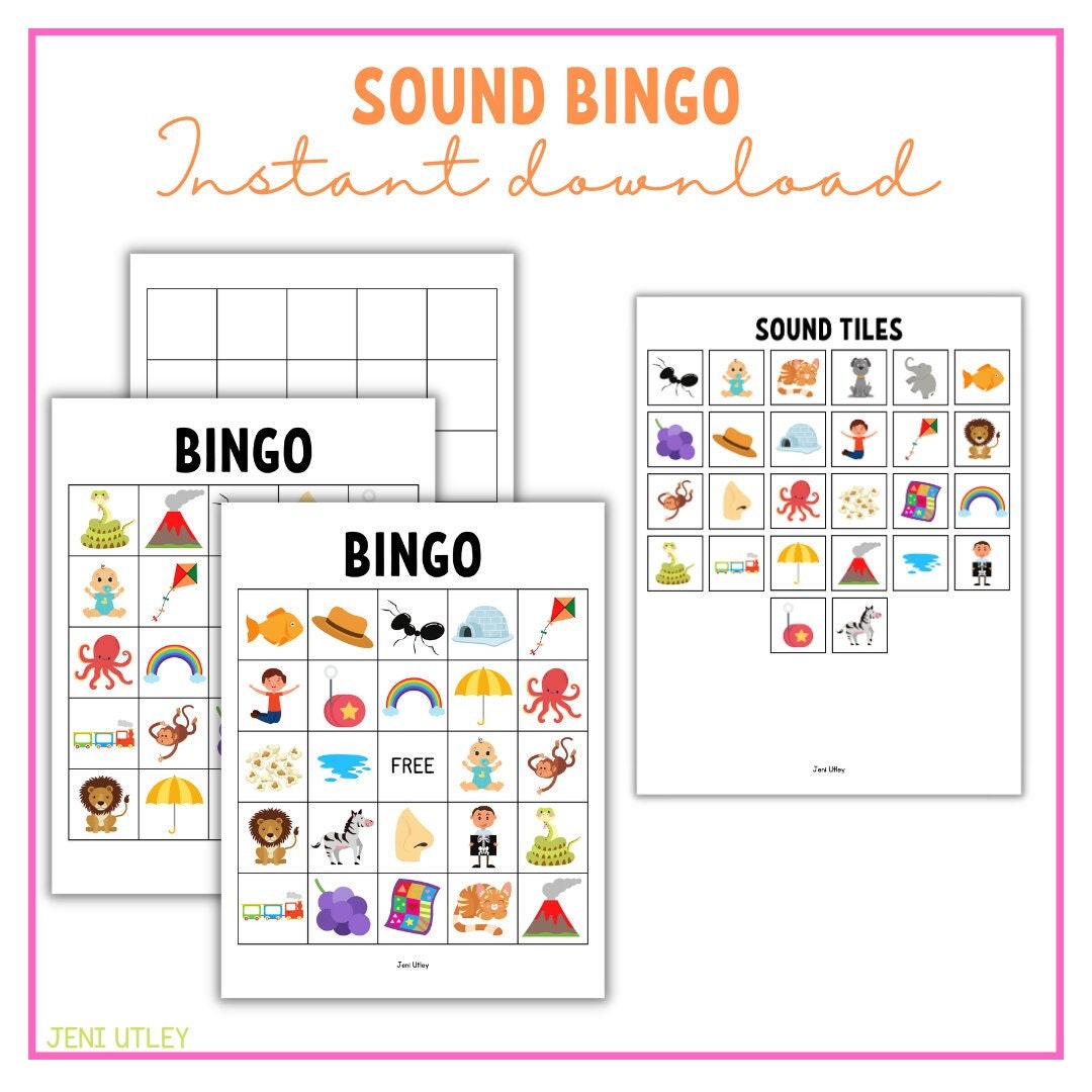 Sound Bingo Preschool Activity - Etsy