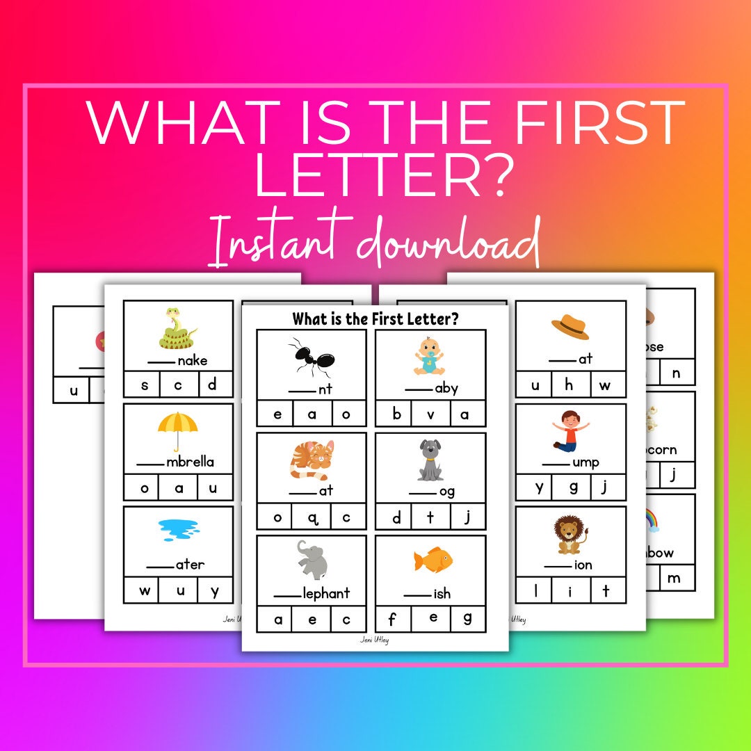 What is the First Letter Sounds Learning to Read - Etsy