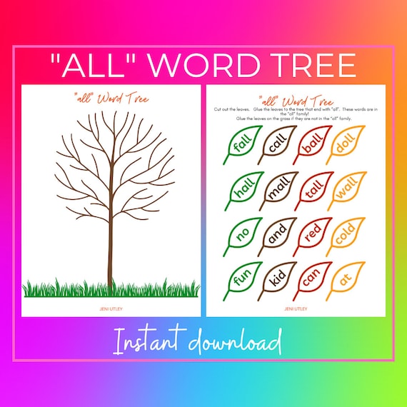 Fall Word Family Fall Learning Activities Unit Study - Etsy