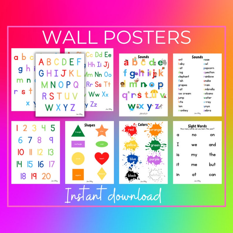 Preschool Wall Posters | Pre-k Wall Posters | Wall Posters ...